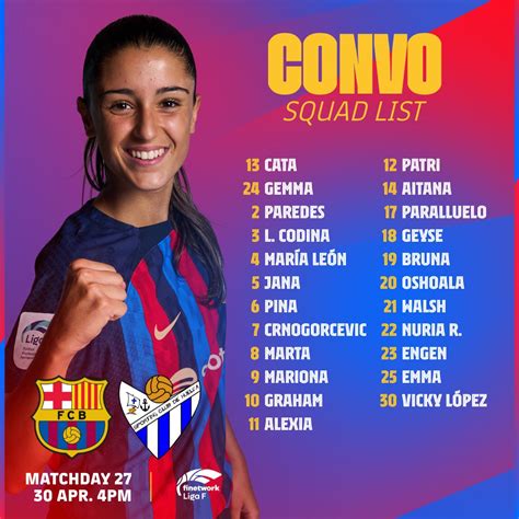 Fc Barcelona Femení On Twitter Squad 💪💙