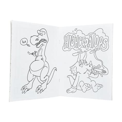 Wood Rocket High Af 2 Adult Coloring Book 85x11 Dankgeek