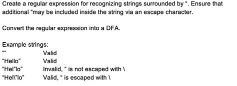 Solved Create A Regular Expression For Recognizing Strings