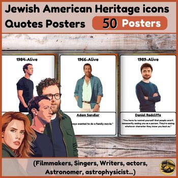 Celebrating Jewish American Heritage Month Inspiring Icon Quotes Posters
