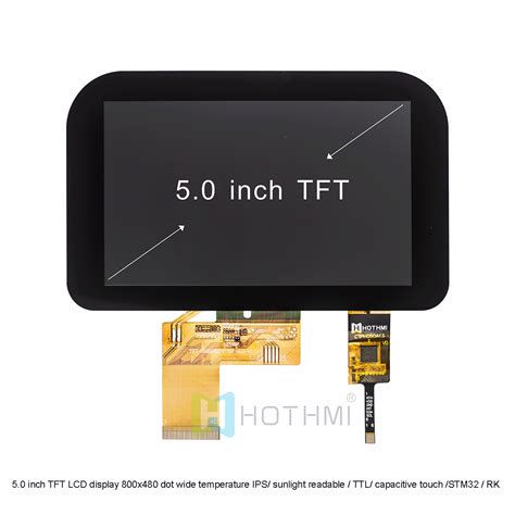 5 0 Inch TFT LCD Display 800x480 Dot Matrix Wide Temperature IPS Full