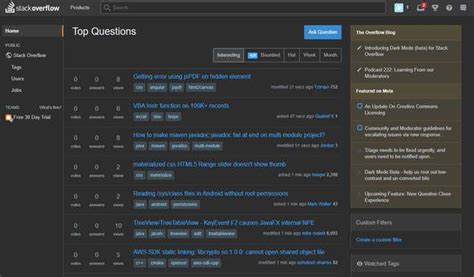 How To Turn On Stack Overflows New Dark Mode Setting