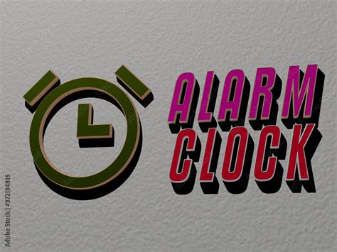 illustrazione stock 3d graphical image of alarm clock vertically along