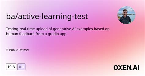 Ba Active Learning Test Datasets At Oxen Ai