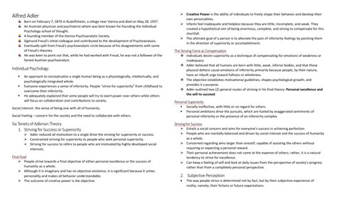 Alfred Adlers Individual Psychology Key Concepts