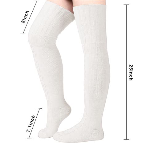 Wool Thigh High Socks Over The Knee Socks Moon Wood