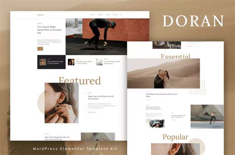 Doran Blog Magazine Elementor Template Kit Themenvato