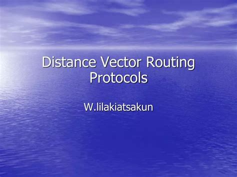 Ppt Distance Vector Routing Protocols Powerpoint Presentation Free Download Id500389