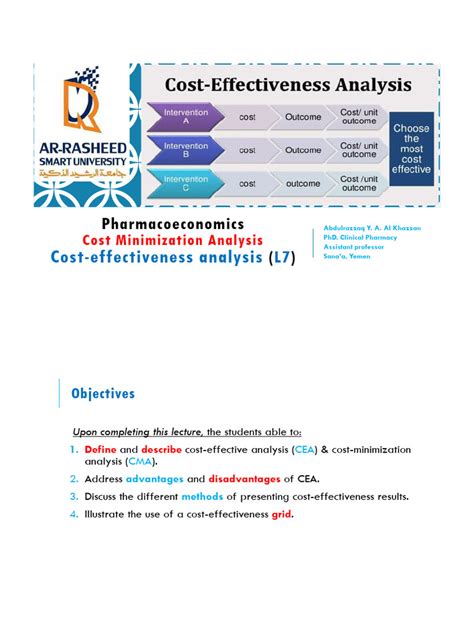 Cma Cea L7 Pdf Cost Effectiveness Analysis Therapy