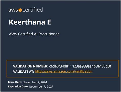 Keerthana E On Linkedin Awscertified Aicertification Machinelearning Artificialintelligence…