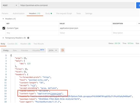 Add Application Jose Json Support In Content Type List · Issue 7096 · Postmanlabs Postman App
