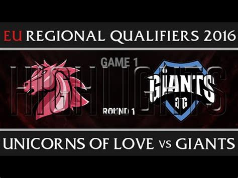 UOL Vs GIA Highlights G1 EU LCS Regionals Summer 2016 Unicorns Of Love Vs Giants Game 1 YouTube