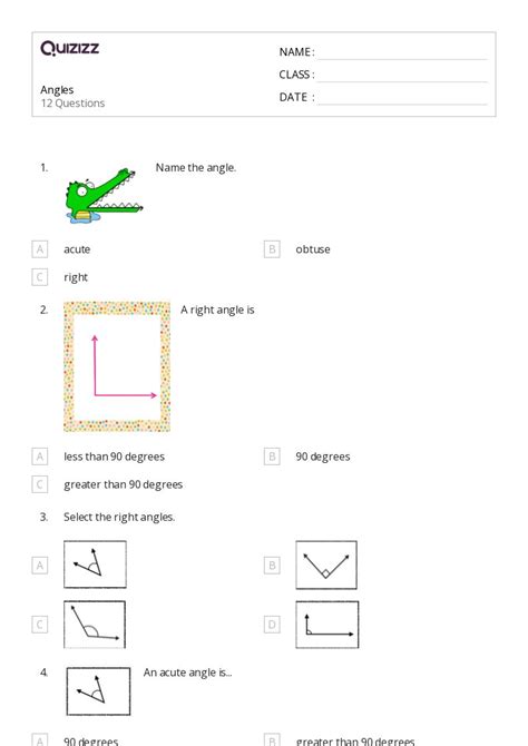 50 Angles Worksheets For 3rd Grade On Quizizz Free And Printable