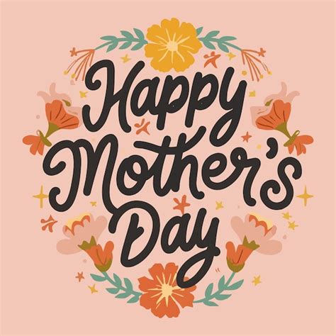 Premium Vector Happy Mothers Day Design