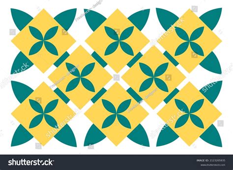 Diamond Shape Flower Design Background Stock Illustration 2123205935
