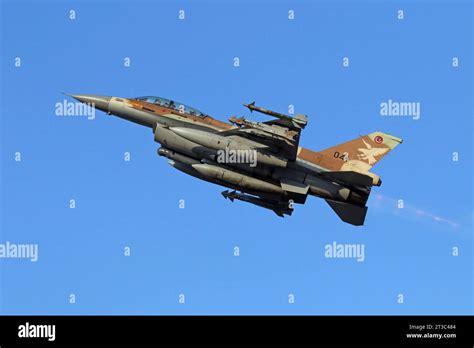 Israeli Air Force F 16D Barak Taking Off Armed Python 5 And Sidewinder