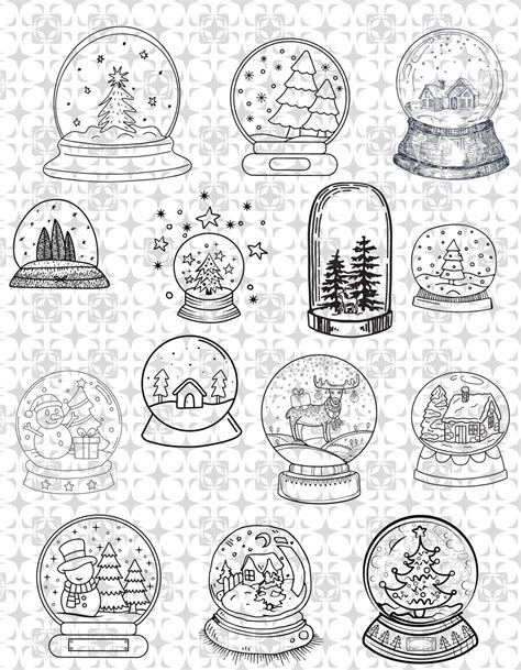 Christmas Snow Globe SVG Bundle Christmas SVG Christmas Crafts
