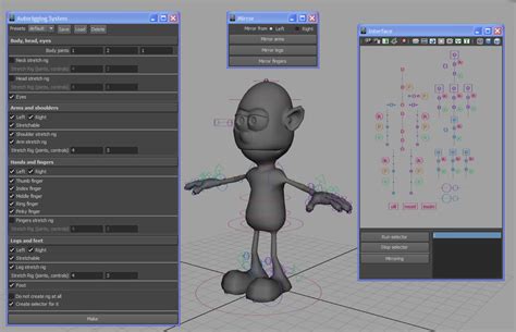 Automatic Rigging System Written In Mel For Maya Free Character