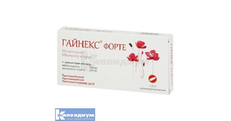 Гайнекс форте суппозитории вагинальные: инструкция, цена, аналоги ...