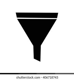 Set Filter Icons Funnel Symbol Filtering Stock Vector Royalty Free
