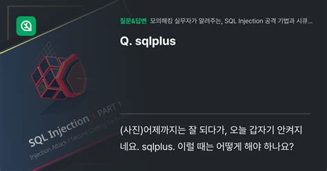 Sqlplus 인프런 커뮤니티 질문and답변