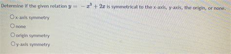 solved determine if the given relation y 23 2x is