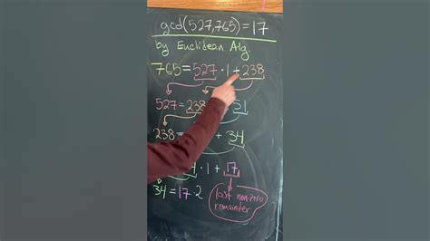 Euclidean Algorithm Example Youtube