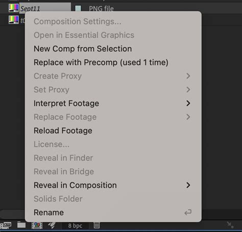 Replace Footage Grayed Out Raftereffects