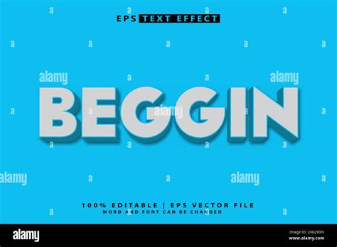 Editable 3d Text Effect Stock Vector Image And Art Alamy
