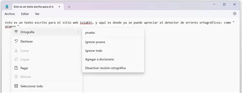 Corrector Ortográfico Y Autocorrector Son Las Nuevas Funciones Bloc De Notas En Windows 11 Islabit