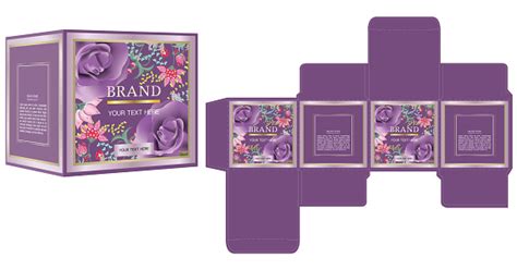 화장품 또는 향수 제품에 대 한 디자인 포장 럭셔리 꽃 상자 디자인 템플릿과 이랑 상자 라벨에 대한 스톡 벡터 아트 및 기타 이미지 라벨 장미 꽃 식물 Istock