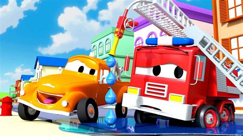 자동차 마을의 견인차 톰 🚗 프랭크의 소방 호스가 파손됐어요 어린이를 위한 만화 Car City Korean