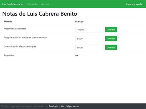 Sistema De Estudiantes Y Calificaciones Con PHP Y MySQL Parzibyte S Blog