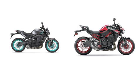 Motorrad Vergleich Yamaha Mt 09 2024 Vs Kawasaki Z900 2024