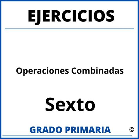 Ejercicios De Operaciones Para Colorear Sexto Grado
