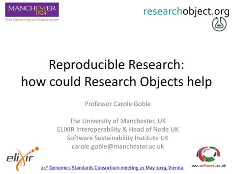reproducible research how could research objects help ppt