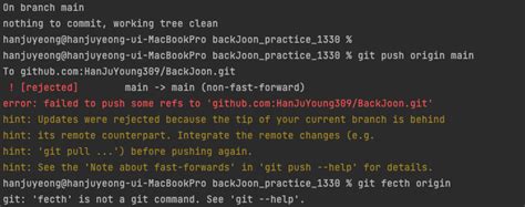 Git Push 오류 해결법