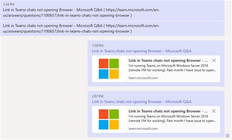 Link In Teams Chats Not Opening Browser Microsoft Qanda