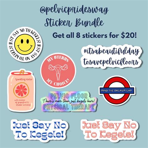 Pelvic Floor Therapy Sticker Bundle Etsy