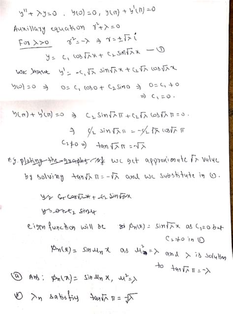 consider the following differential equation assume that all