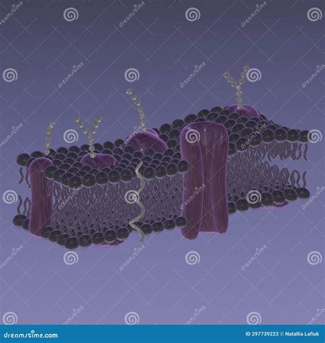 Intricate Structure Of A Cytoplasmic Membrane 3d Rendered Illustration