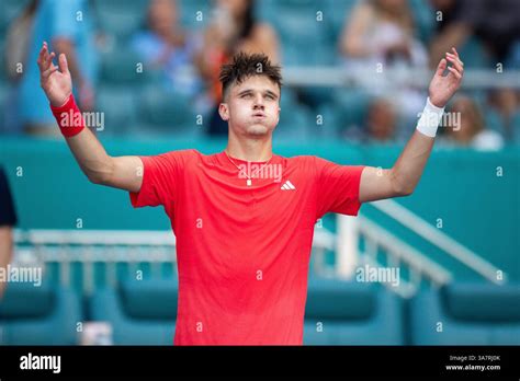 Jakub Mensik Of The Czech Republic Celebrates After Winning In The Men