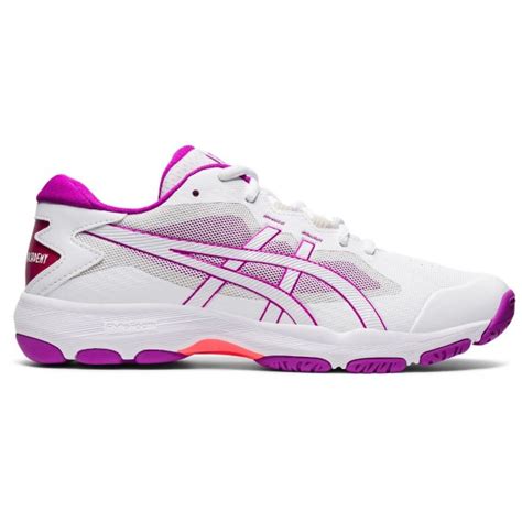 Asics Gel Netburner Academy 9 Womens Netball Shoes White Purple Rundna