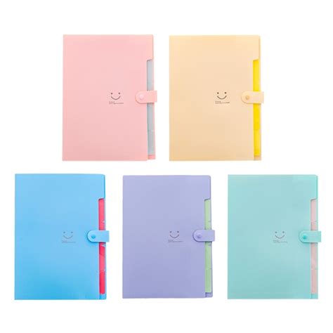 5pcs Portable Folders For Documents Quality Extendable Folder Lovely