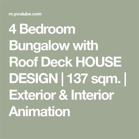 4 Bedroom Bungalow With Roof Deck House Design 137 Sqm Exterior