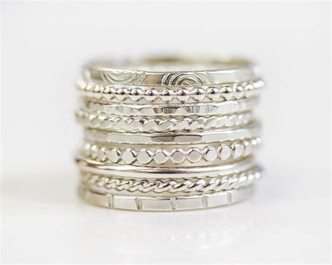 Essential Textures Stacking Rings Gold Rings Stackable Fashion Rings