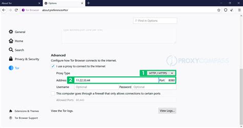 Comment Configurer Des Serveurs Proxy Dans Le Navigateur Tor Proxycompass
