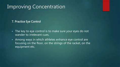 Strategies To Improve Concentration Pptx