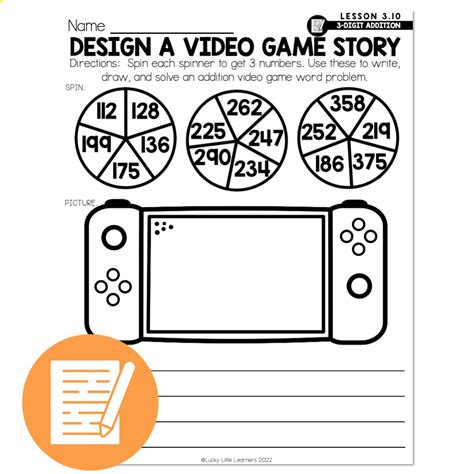 Lucky To Learn Math 3 Digit Addition Review Lesson 3 10 Independent Practice Design A