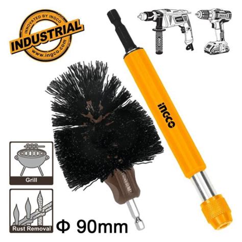 Ghazzawi Bros 2pcs Abrasive Bristle طقم فرشاية مع ممسك اسود